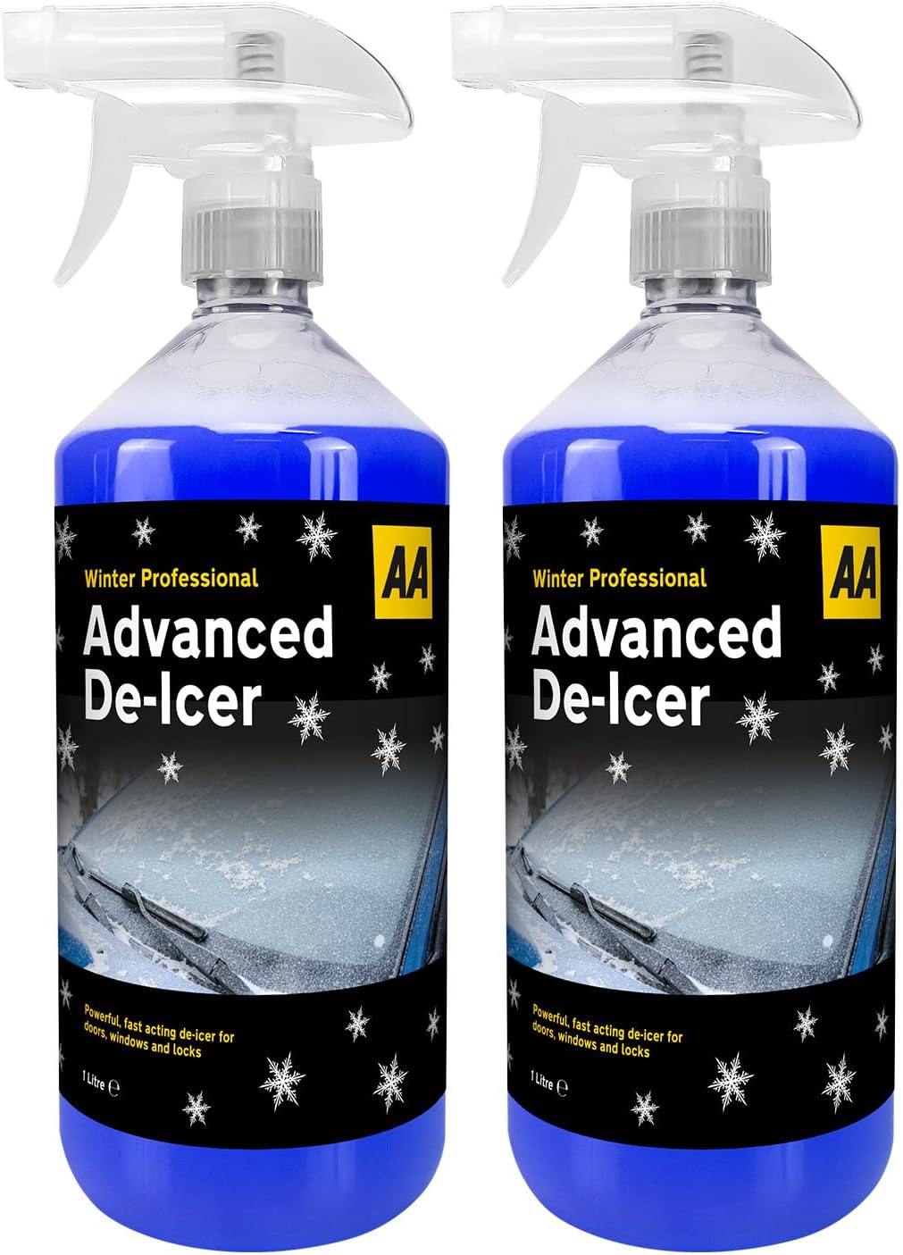 AA - Car Essentials Pack - 1L Fast Acting De-Icer - Pack x2 - Easy To ...