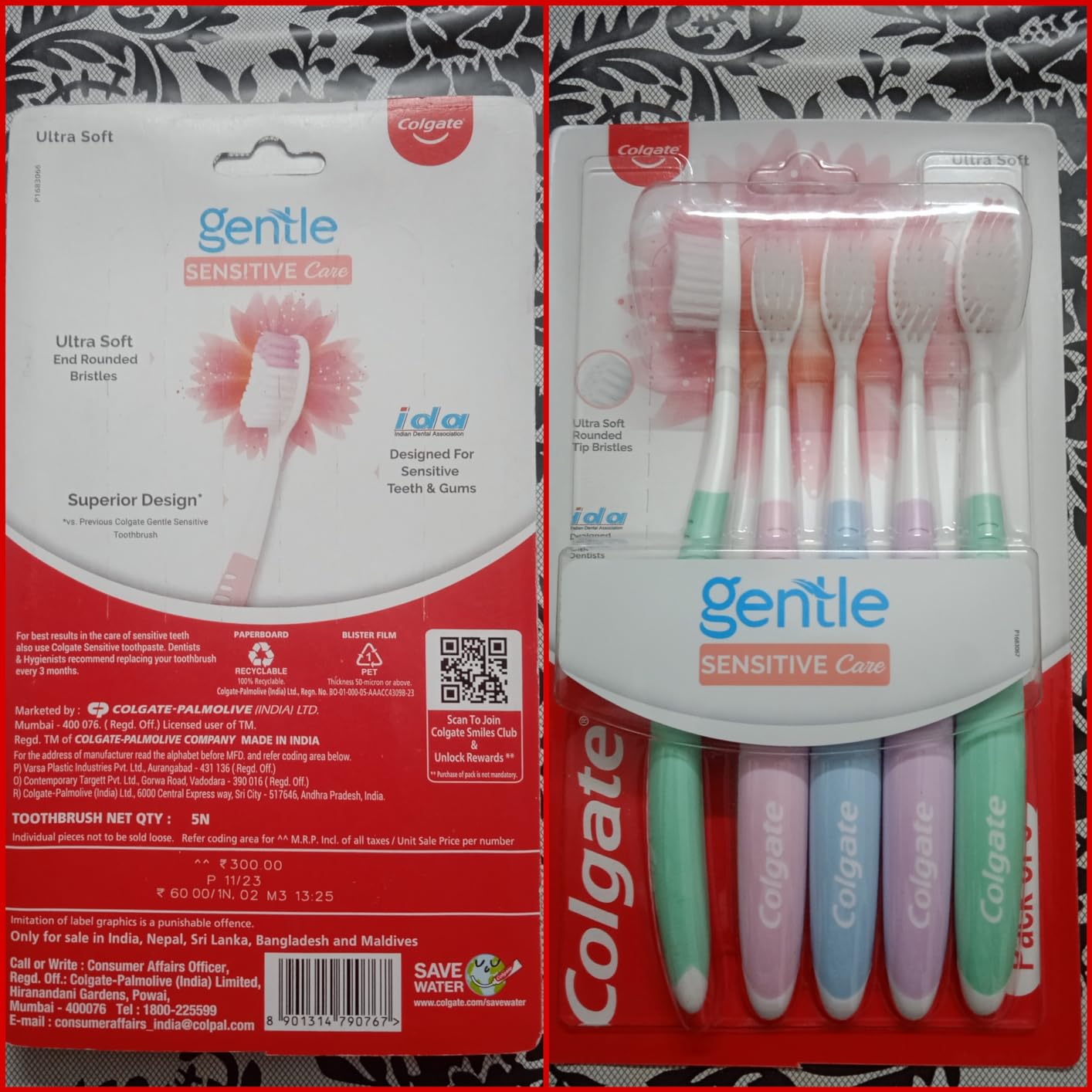 Buy Colgate Gentle Sensitive Care Ultra Soft Bristles Manual Toothbrush ...