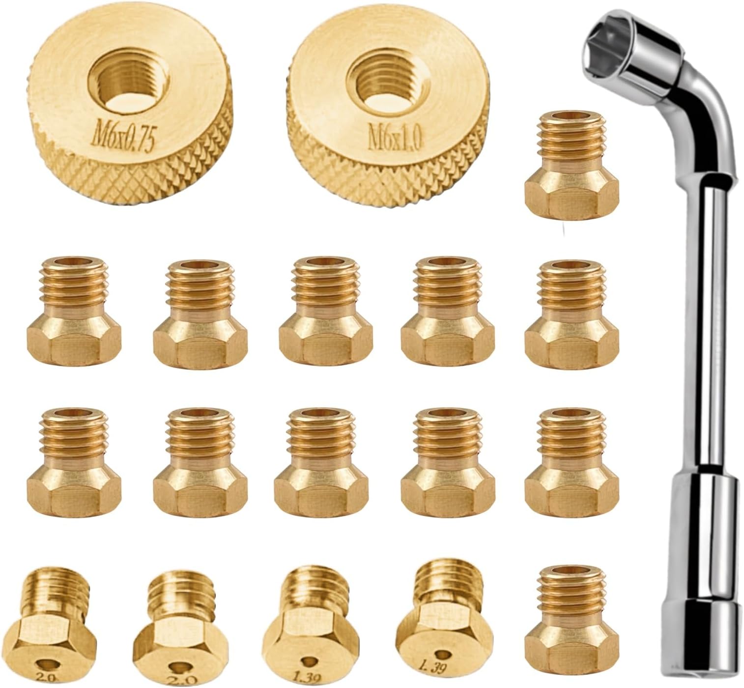 Amazon.com : Xastro Propane Gas Orifice Nozzle Conversion Kit, Brass ...