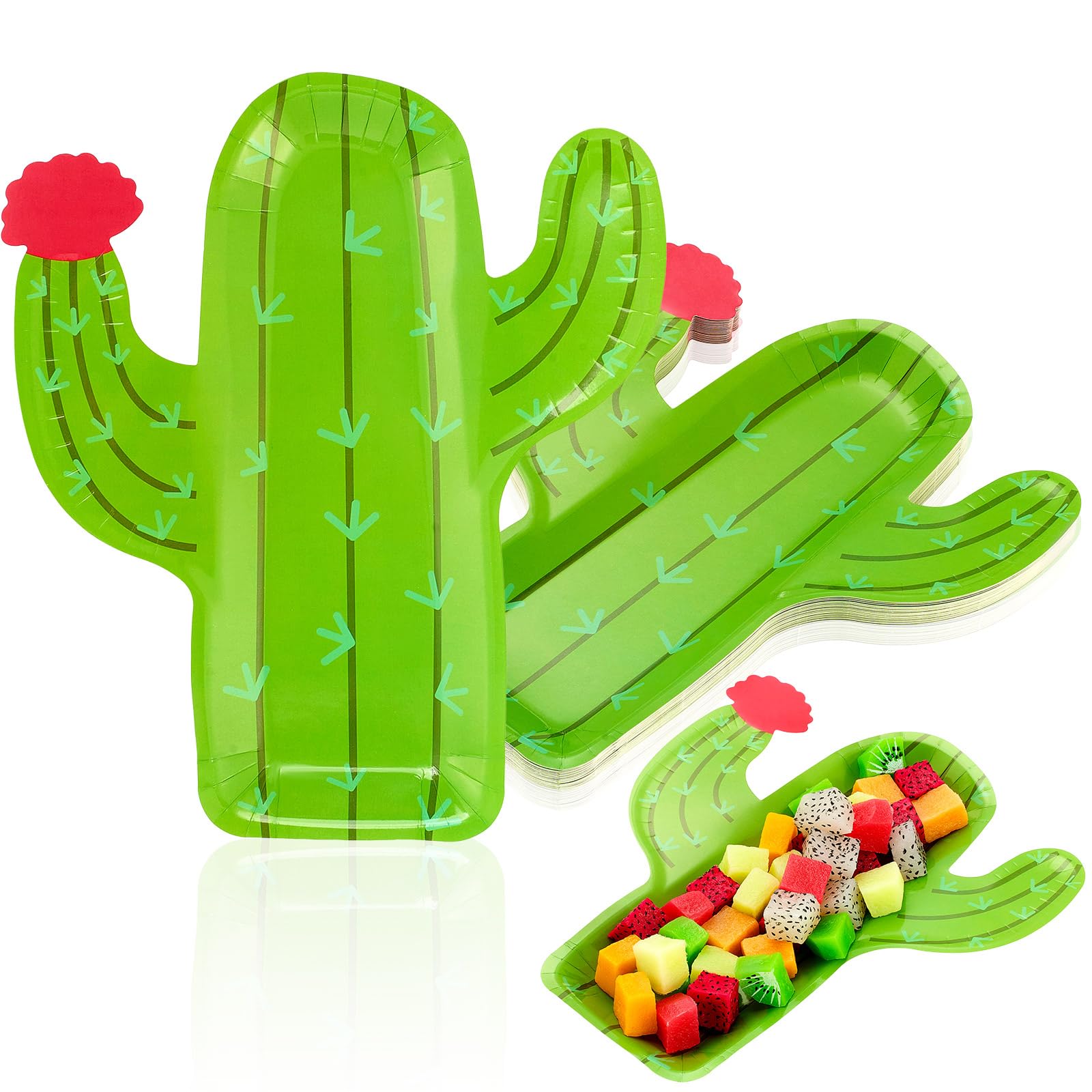Snapklik.com : Meekoo 24 Pcs Cactus Party Paper Plates Cactus Theme ...