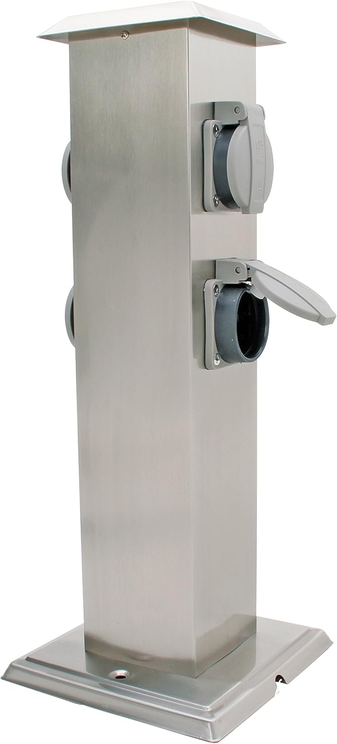 Kopp 145316015 Energy Column with 4 Earthed Sockets, V2A Stainless ...