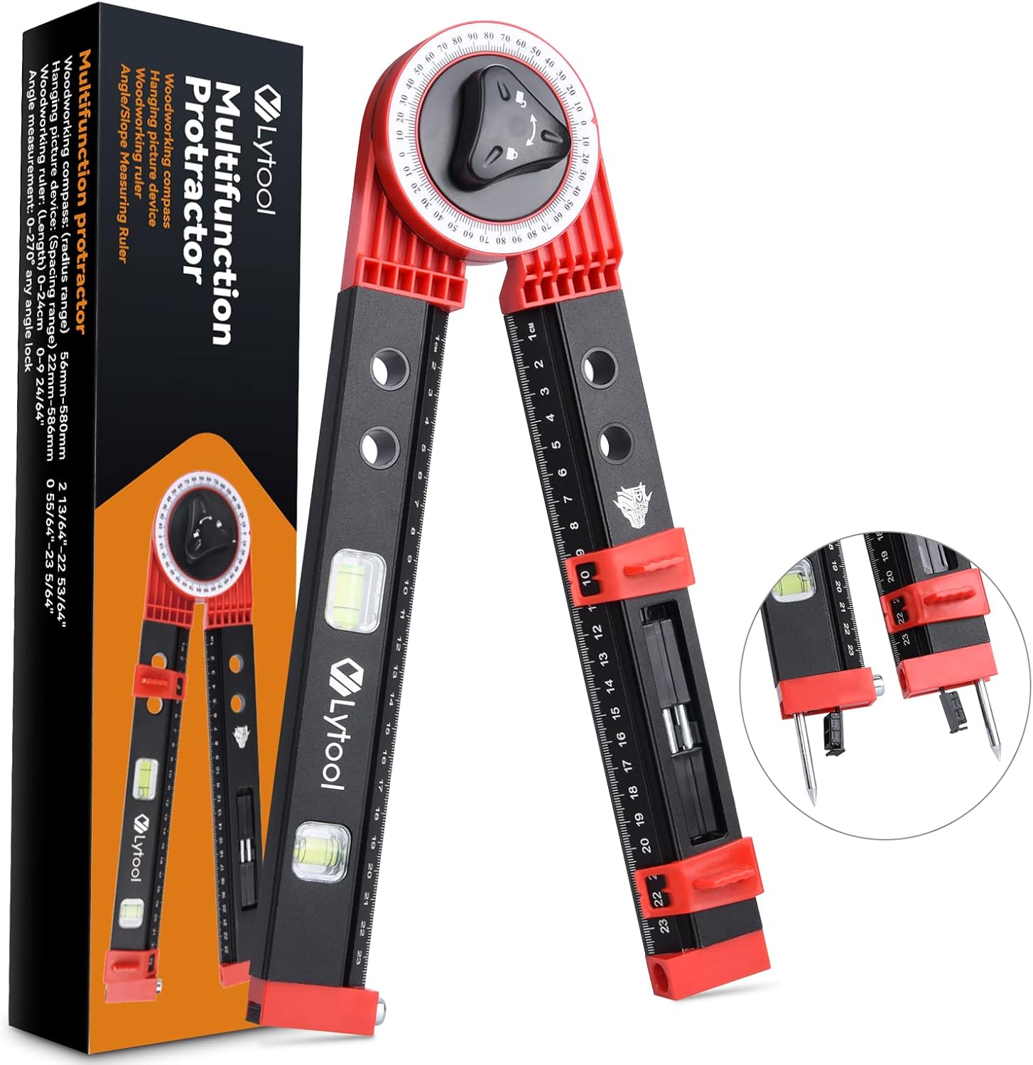 Miter Protractor, Lytool 14 Inch Professional Mitre Protractor, Angle ...