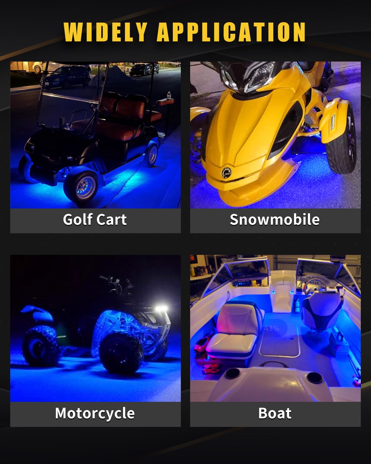 Snapklik.com : Blue Marine Led Boat Light Strip Night Fishing Courtesy ...