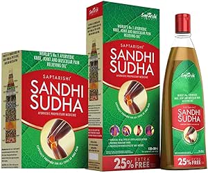 Sandhi Sudha Saptarishi Ayurvedic Capsule 60 Cap with Sandhi Sudha Oil ...