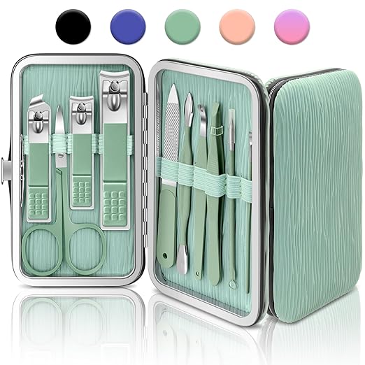 Amazon.com : BLESWIN 10-Piece Nail Care Kit, Professional Manicure Set ...