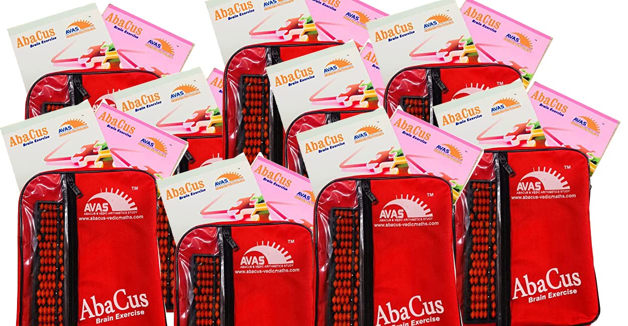 Buy AVAS Abacus Sr Level 1 (Book 1 & 2) With Bag & Tool (Pack Of 10 ...