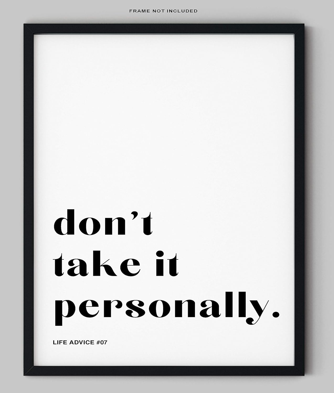Motivational Wall Art – 8×10″ UNFRAMED Print -«Don’t Take It Personally ...