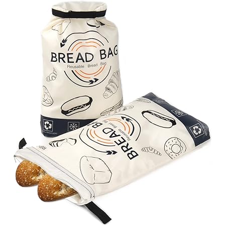 Amazon.com: Reusable Freezer Bread Bags for Homemade Bread- Eco ...