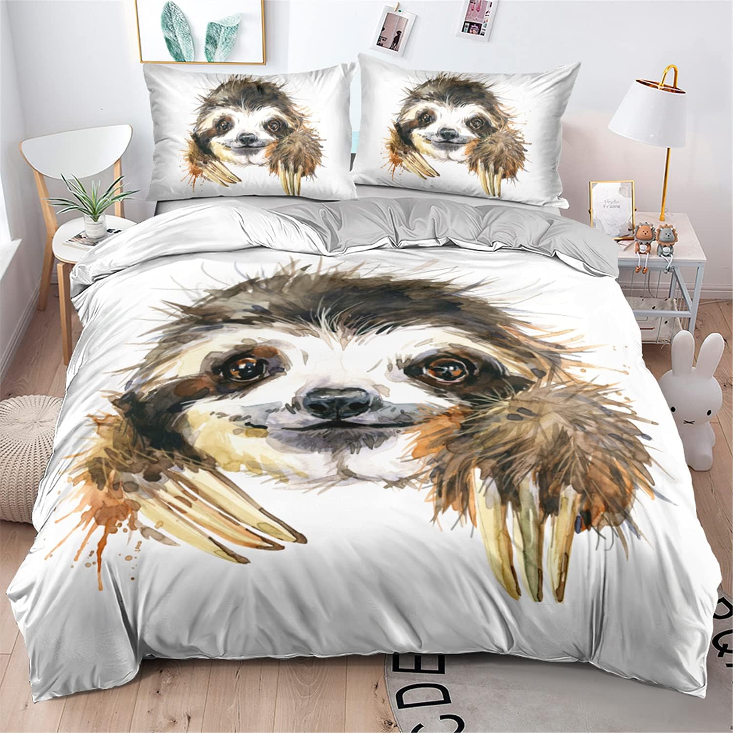 Amazon.com: Eveone Sloth Duvet Cover Twin/Full/King/Queen Size Bed ...