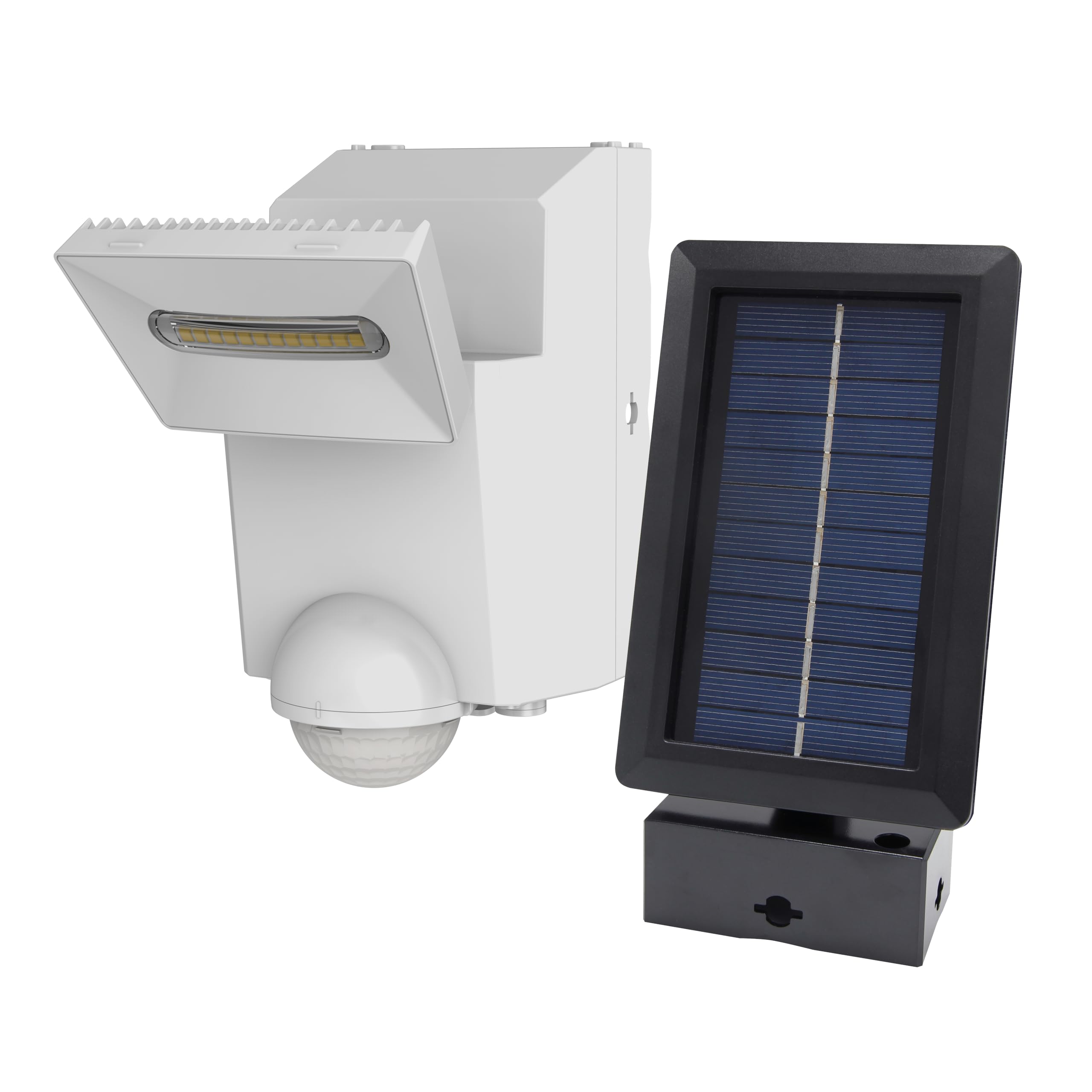 White IQ PIR Solar Powered Security Light - Outdoor Security Wall Light ...