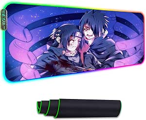 Amazon.com: Mouse Pads Sasuke and Itachi Extended Led Mouse Pad XXL ...