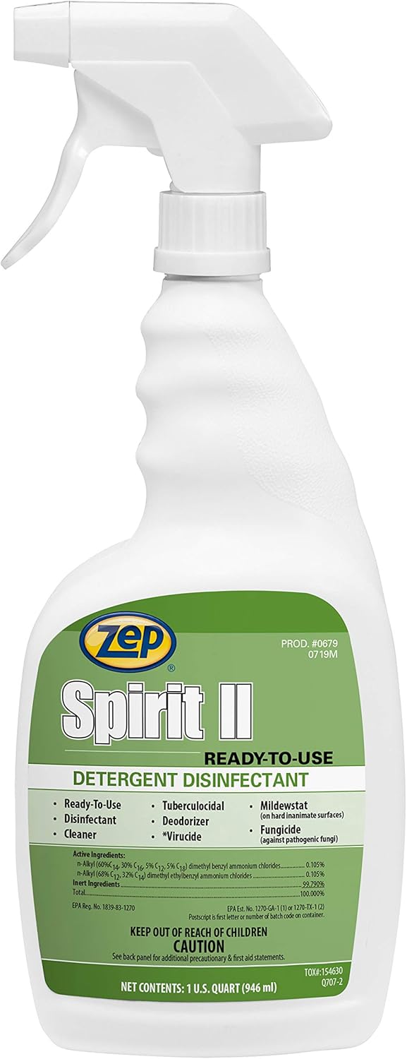 Amazon.com: Zep Spirit II Detergent Disinfectant (67909) : Health ...