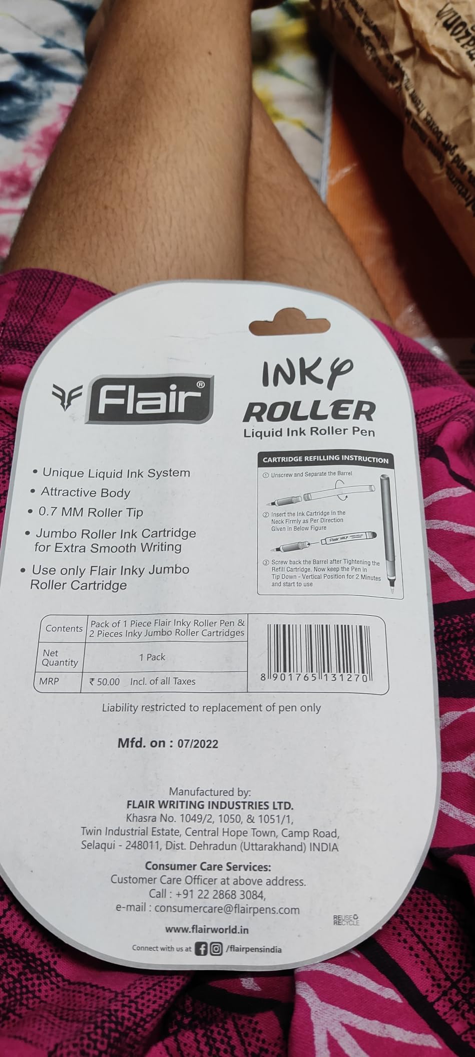 FLAIR Inky Series Liquid Ink Roller Pen Blister Pack | 0.7 mm Tip Size ...