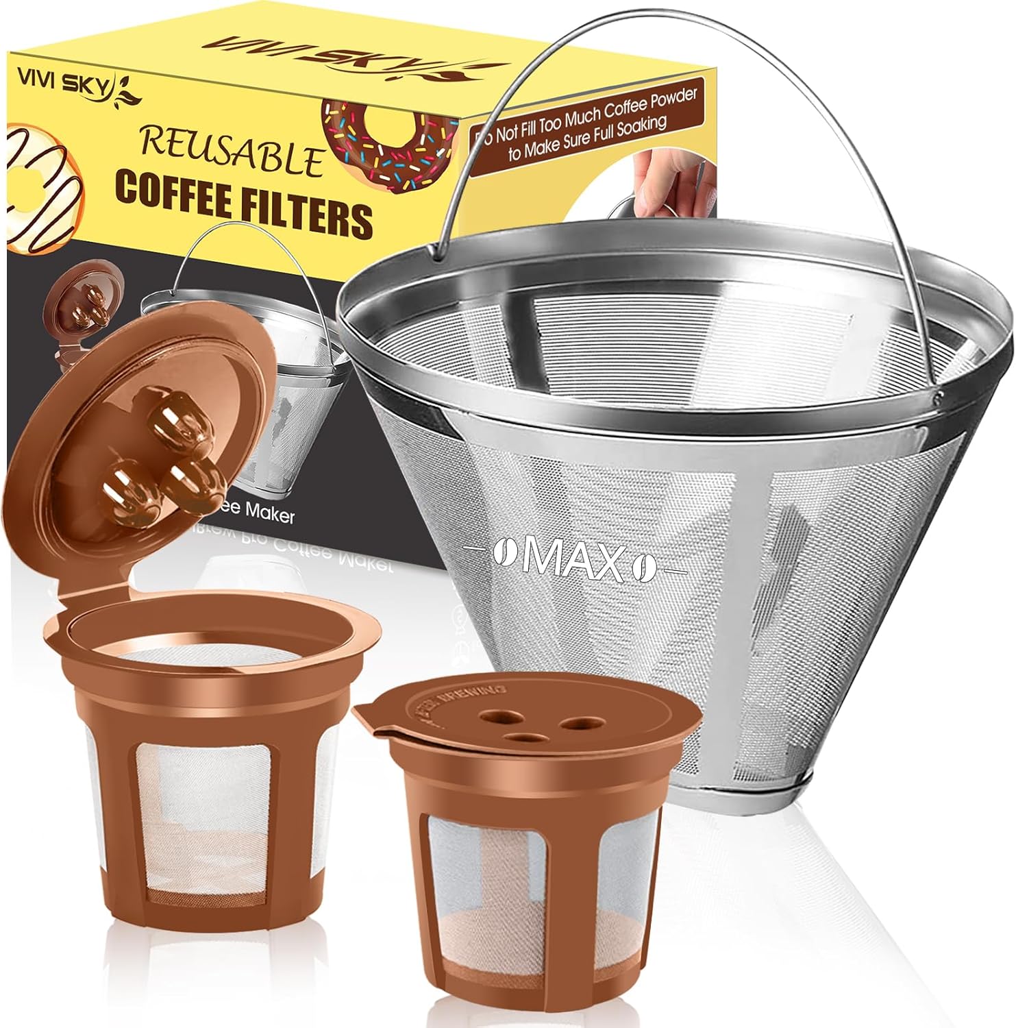 Amazon.com: VIVI SKY Reusable Coffee Filter for Ninja Coffee Maker ...