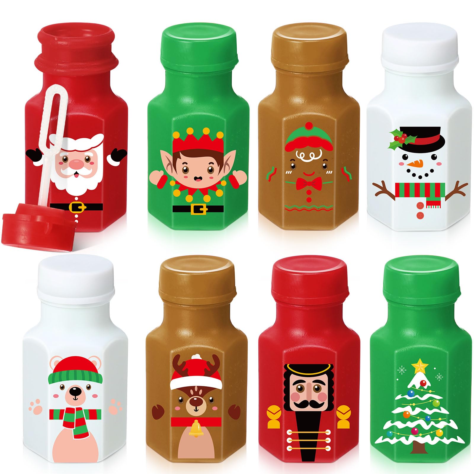 Amazon.com: Zomiboo 48 Pcs Christmas Party Favors Bubble Wands Bulk ...