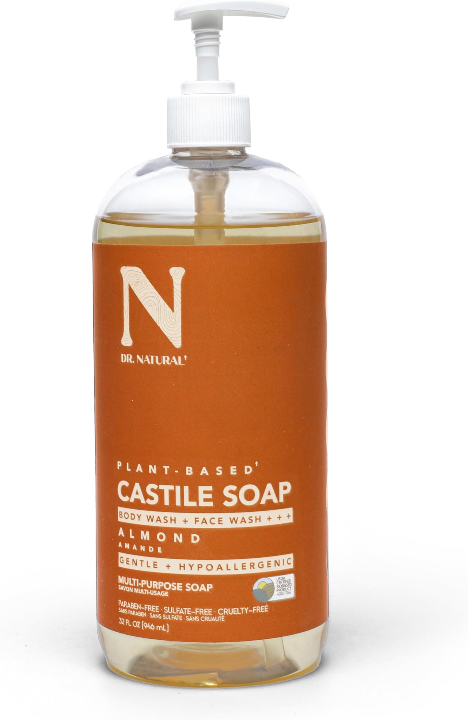 Amazon.com : Dr. Natural Castile Liquid Soap - Multi-Use Body Wash ...