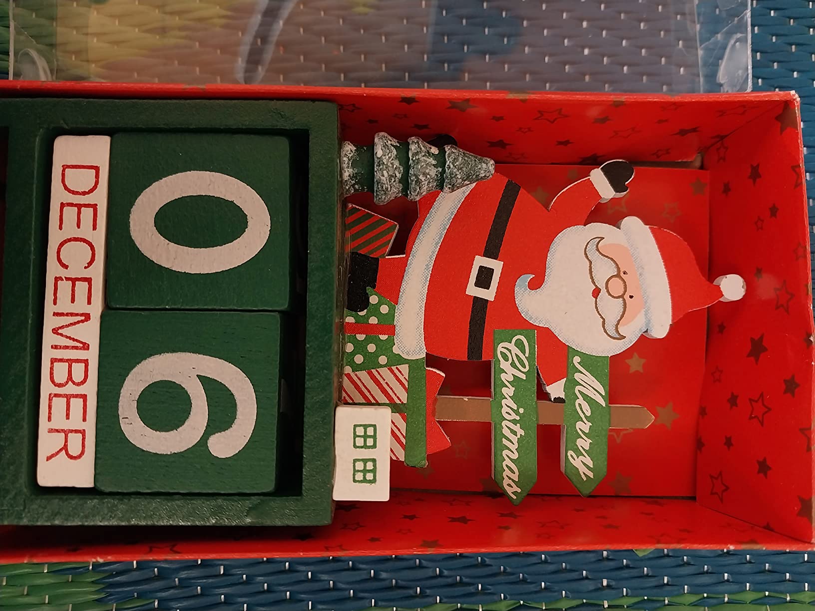 LIGHTER HOUSE 1Pcs Christmas Countdown Calendar, Wooden Blocks ...