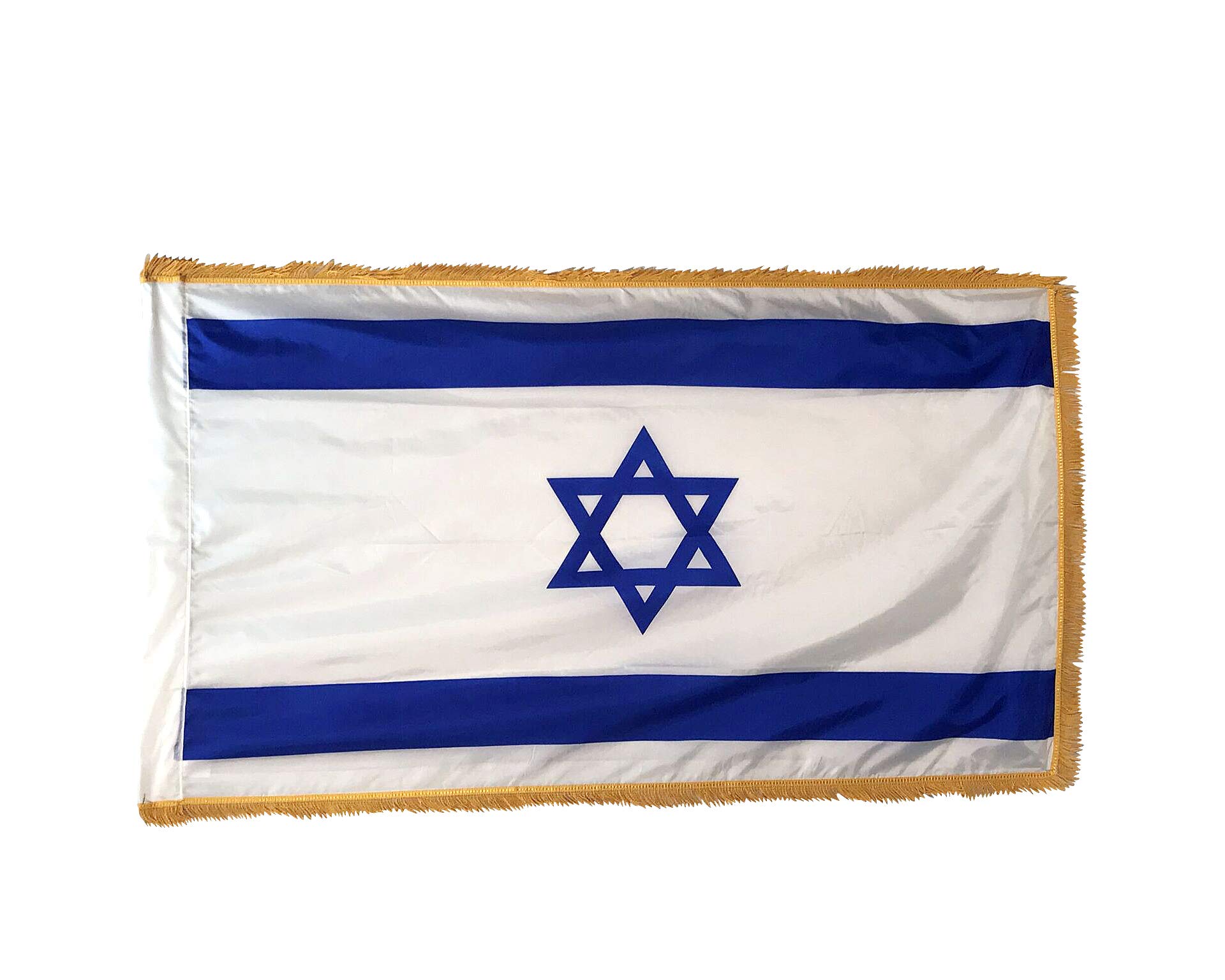 Amazon.com : 3x5' Israel Indoor Flag with Pole Hem and Gold Ornamental ...