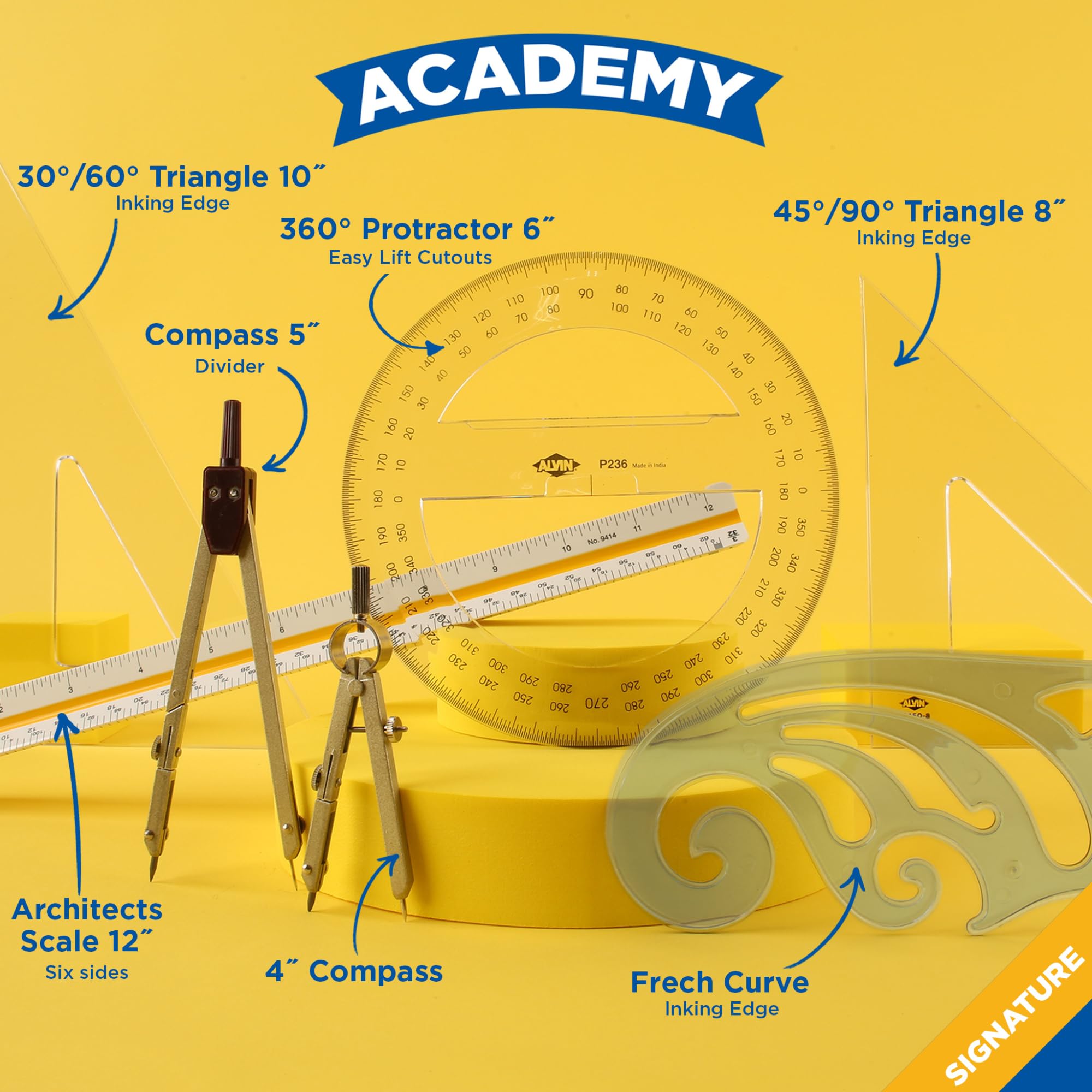 Snapklik.com : ALVIN Academy Drafting, Drawing And Design Signature Kit ...
