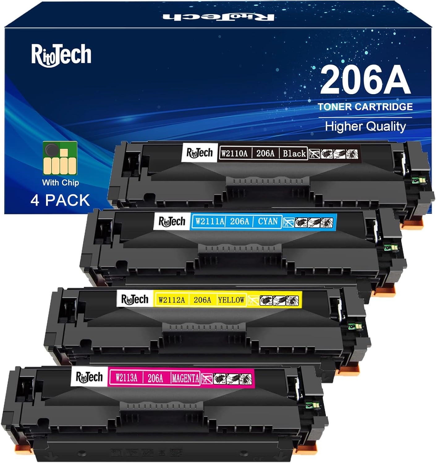 Amazon.com: 206A Toner Cartridge 4 Pack,Compatible Replacement for HP ...