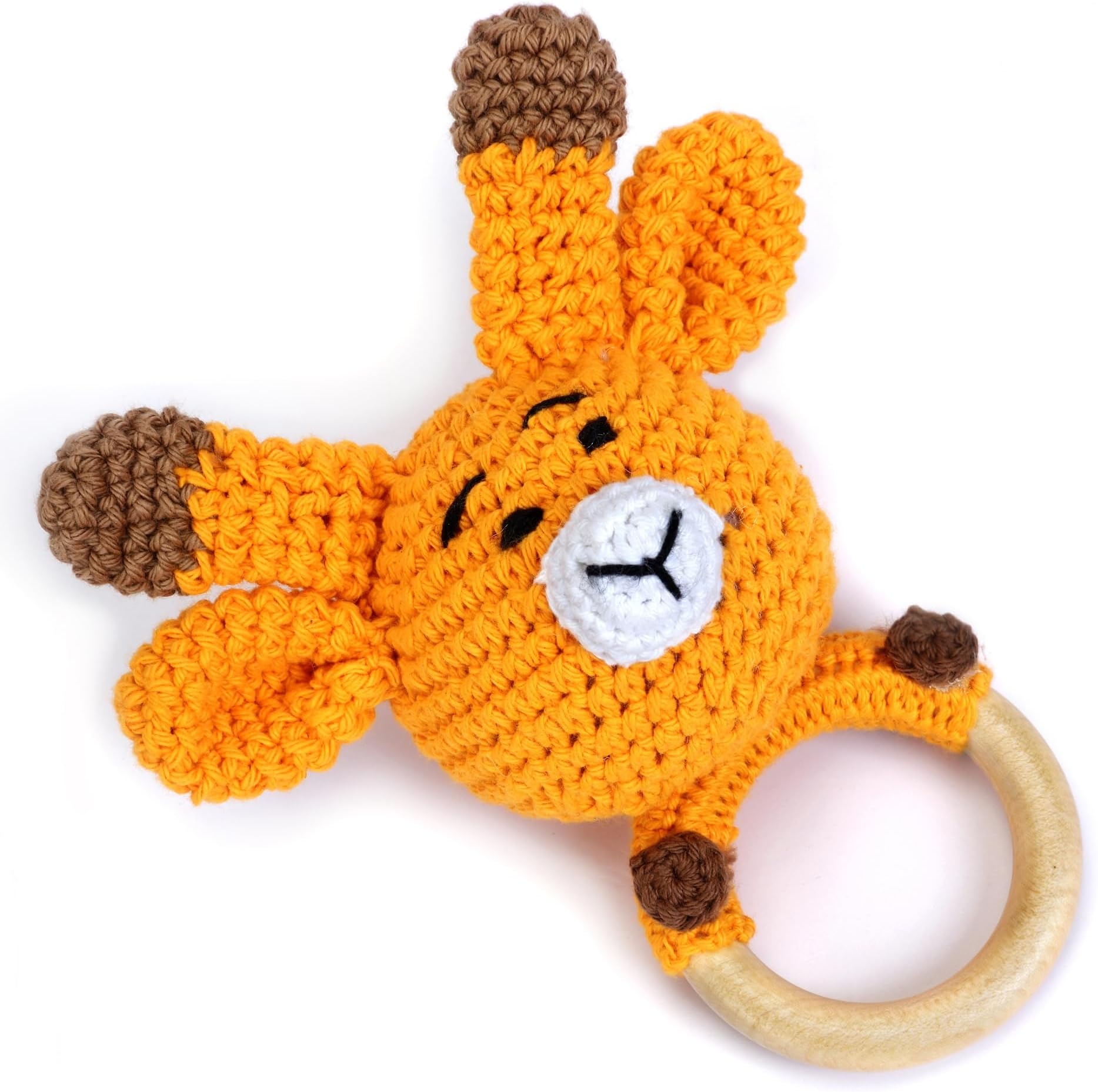 ToysFarm Giraffe Crochet Rattle, Animal Rattle, Amigurumi Baby Rattle ...