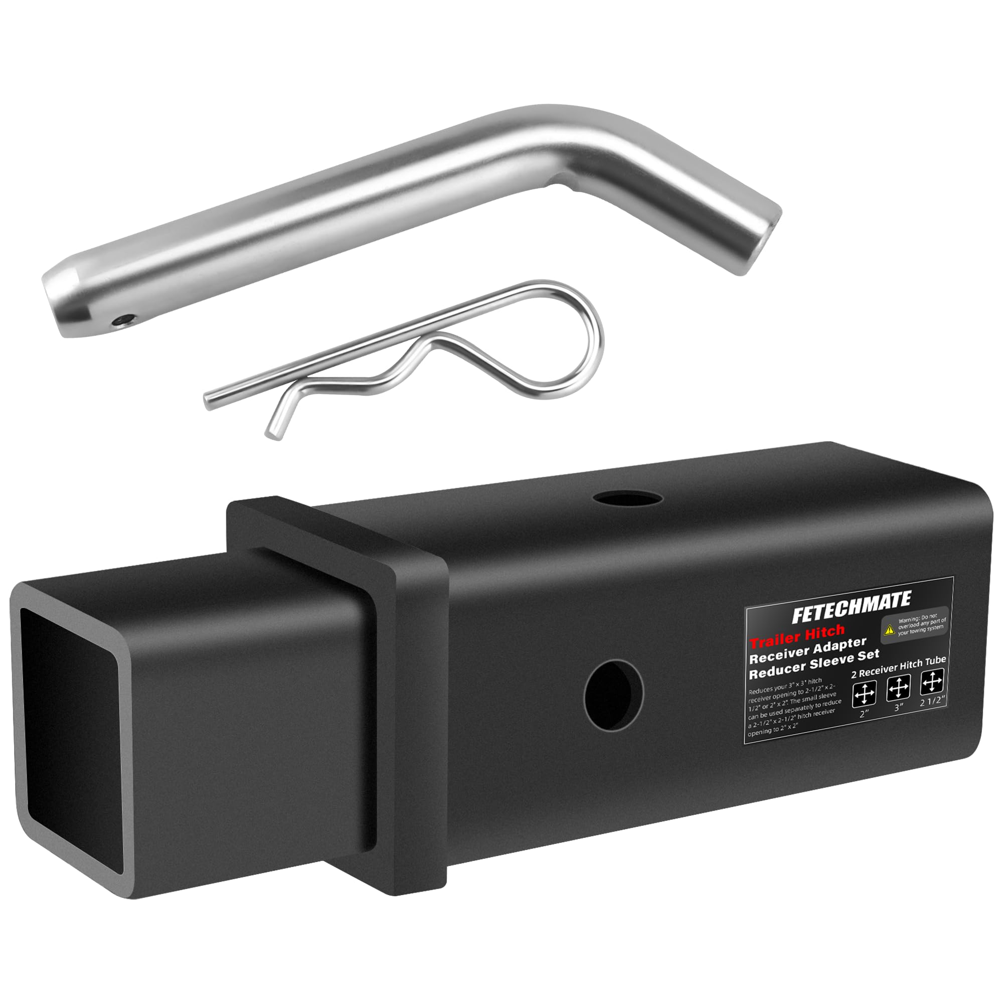 Amazon.com: Trailer Hitch Receiver Extender Adapter Reducer Sleeve Set ...