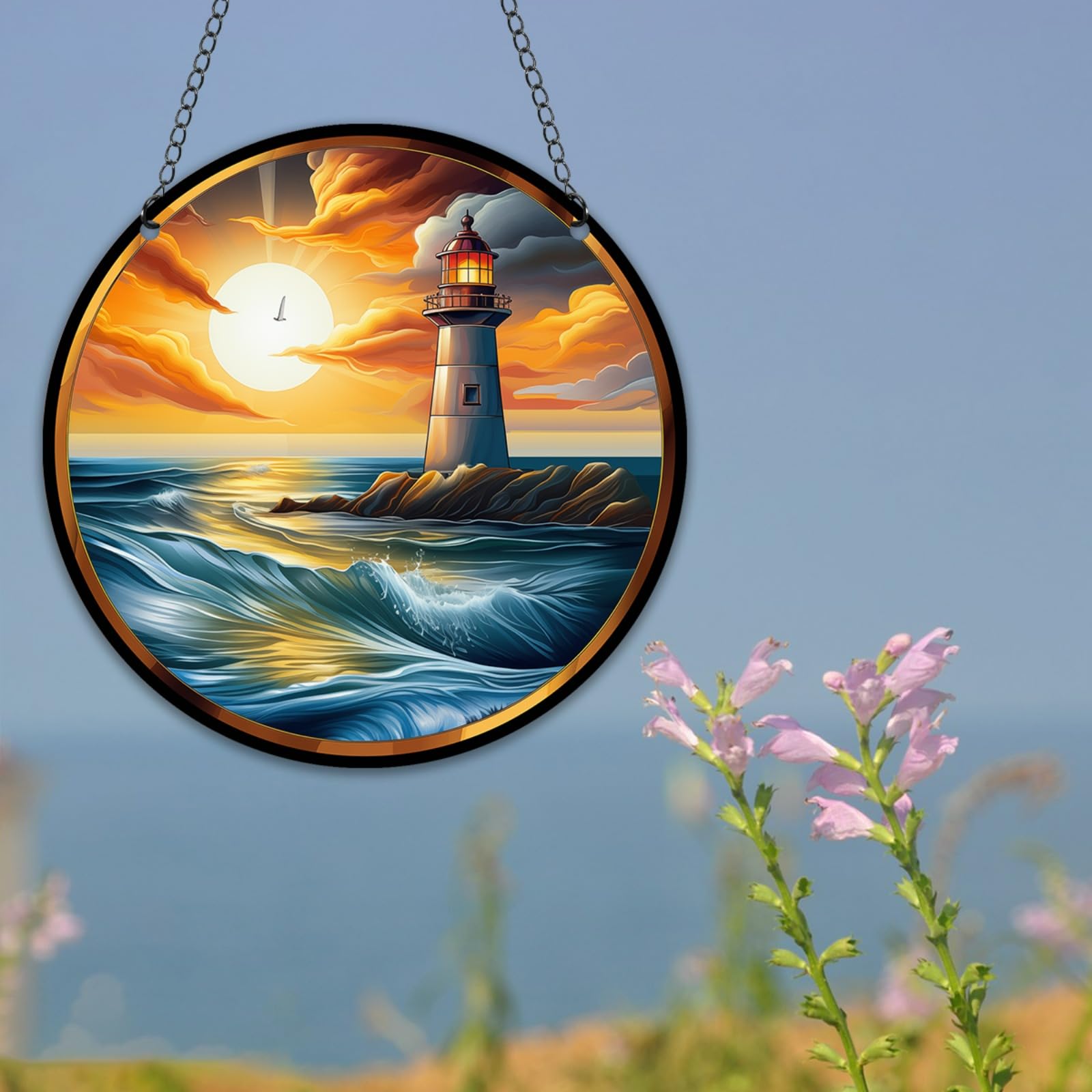 Windows Ocean Lighthouses Wallpaper Poster Lighthouse On A Windy Storm