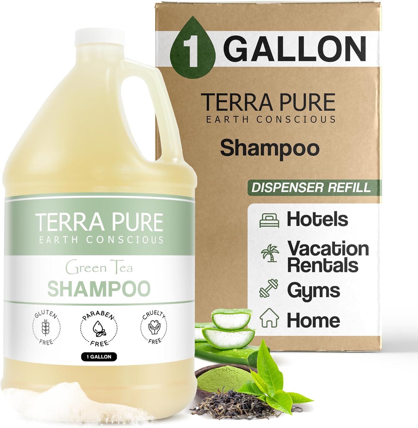 Terra Pure Hotel Shampoo | 1 Gallon | For Hospitality & Vacation ...