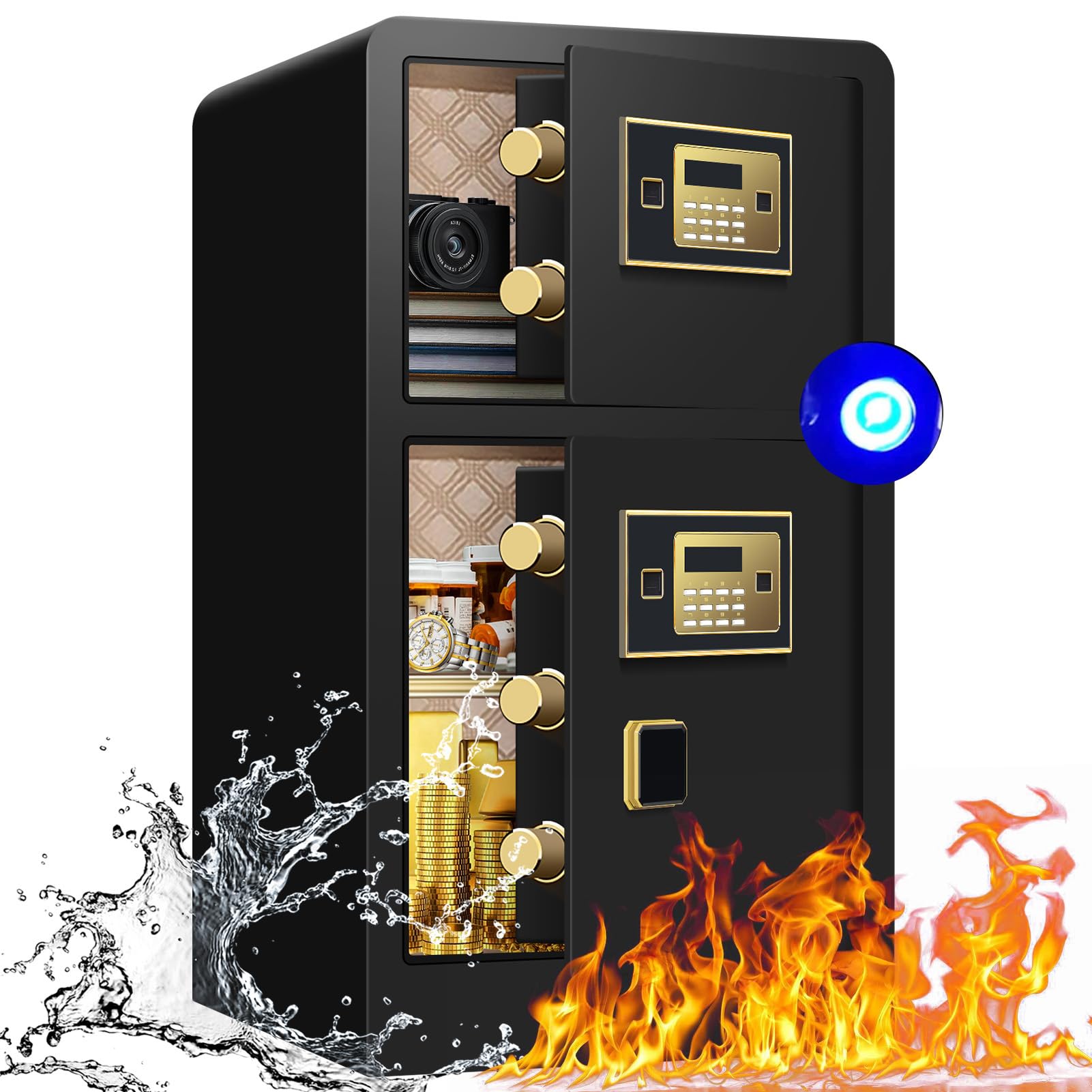Snapklik.com : TOTOY 6.1 CU FT Extra Large Double Door Fireproof ...