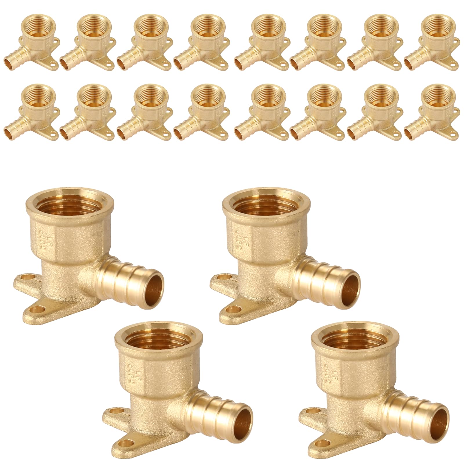 Amazon.com: HeSun 20-Pack PEX Fittings, 1/2" PEX x 1/2" Female NPT, 1/2 ...