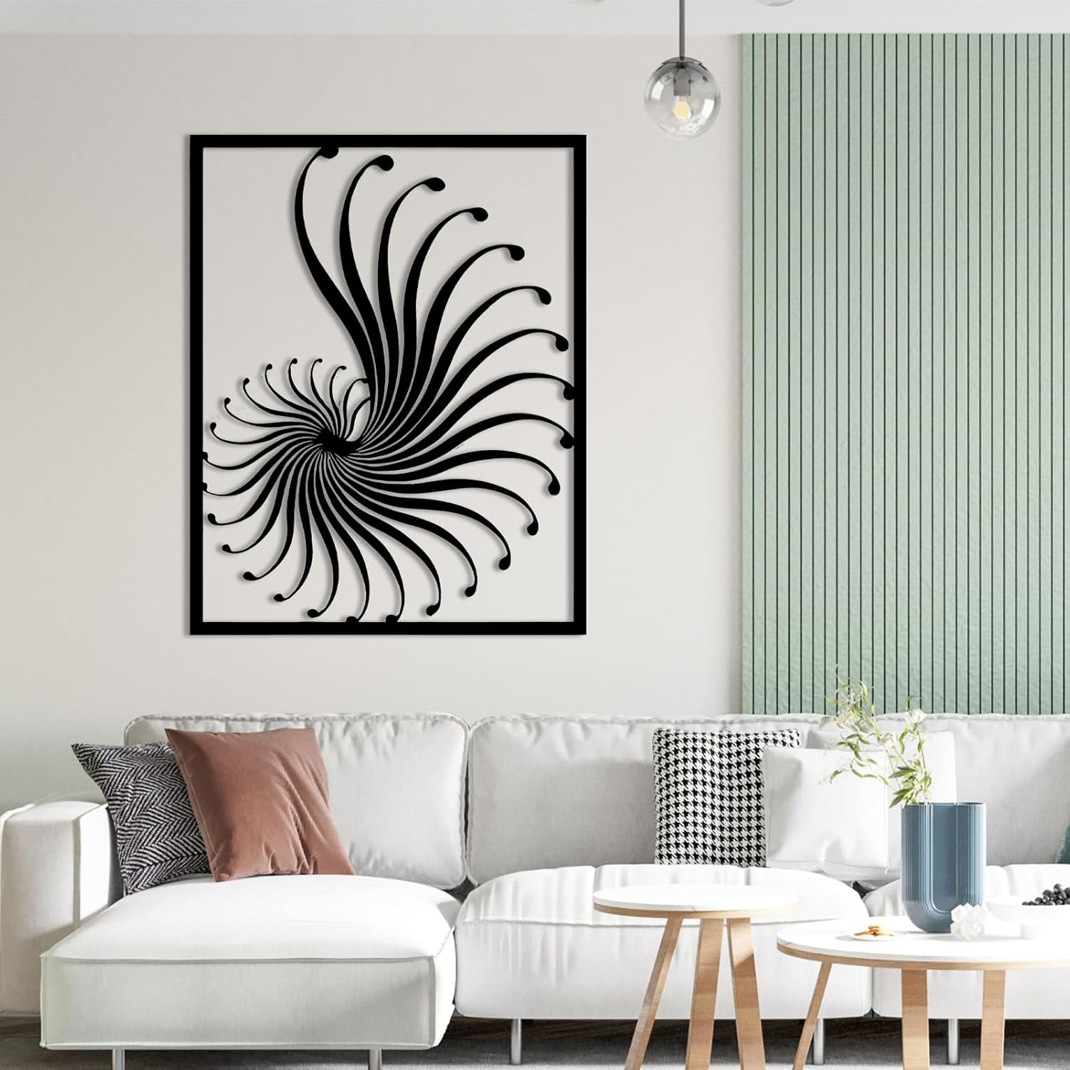 Amazon.com: Metal Wall Art, Nautilus Metal Wall Decor, Spiral Sea Shell ...