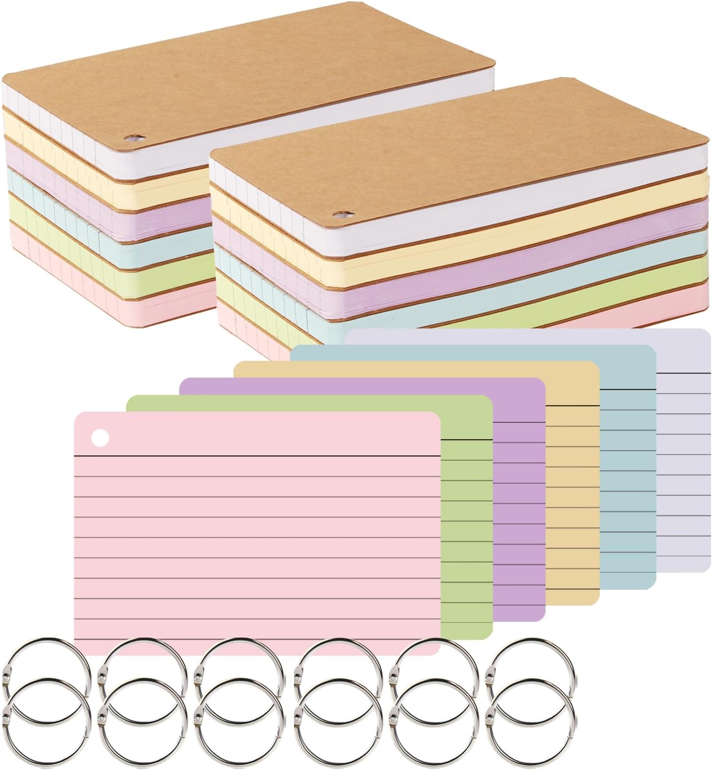Amazon.com : zmybcpack 12 Pack Lined Index Cards 4 x 6 Inches, 720 PCS ...