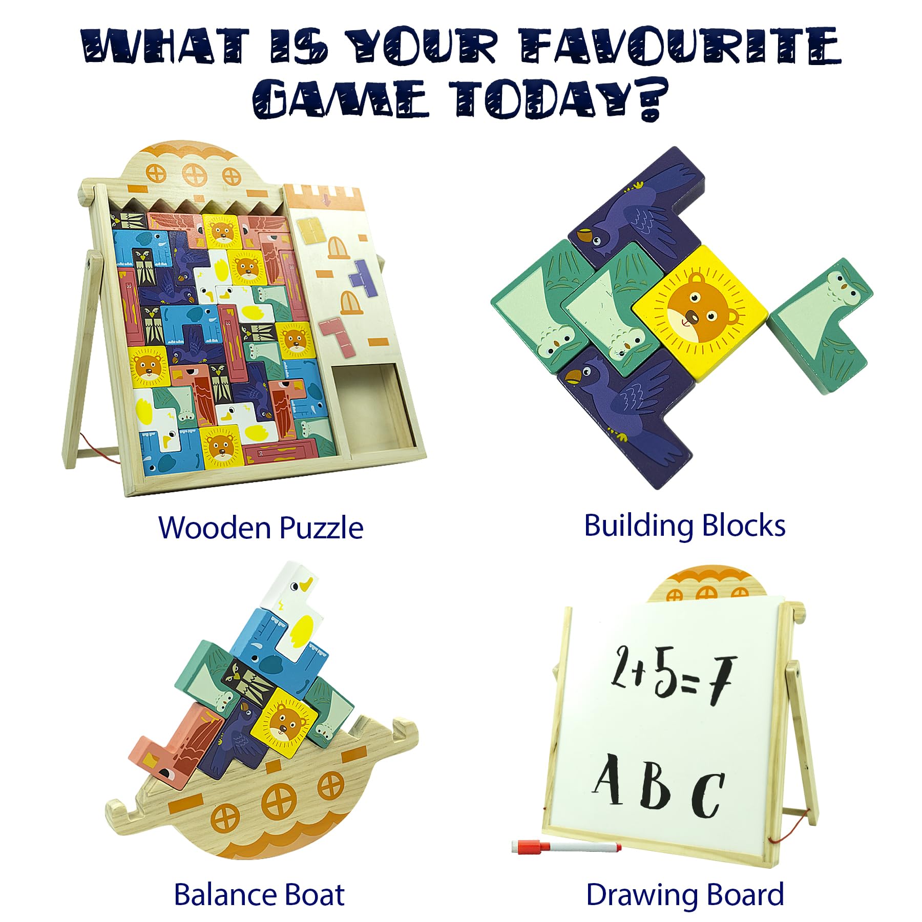 Snapklik.com : MINIARTIS Wooden Blocks Puzzle 35 Pcs Tetra Tower ...