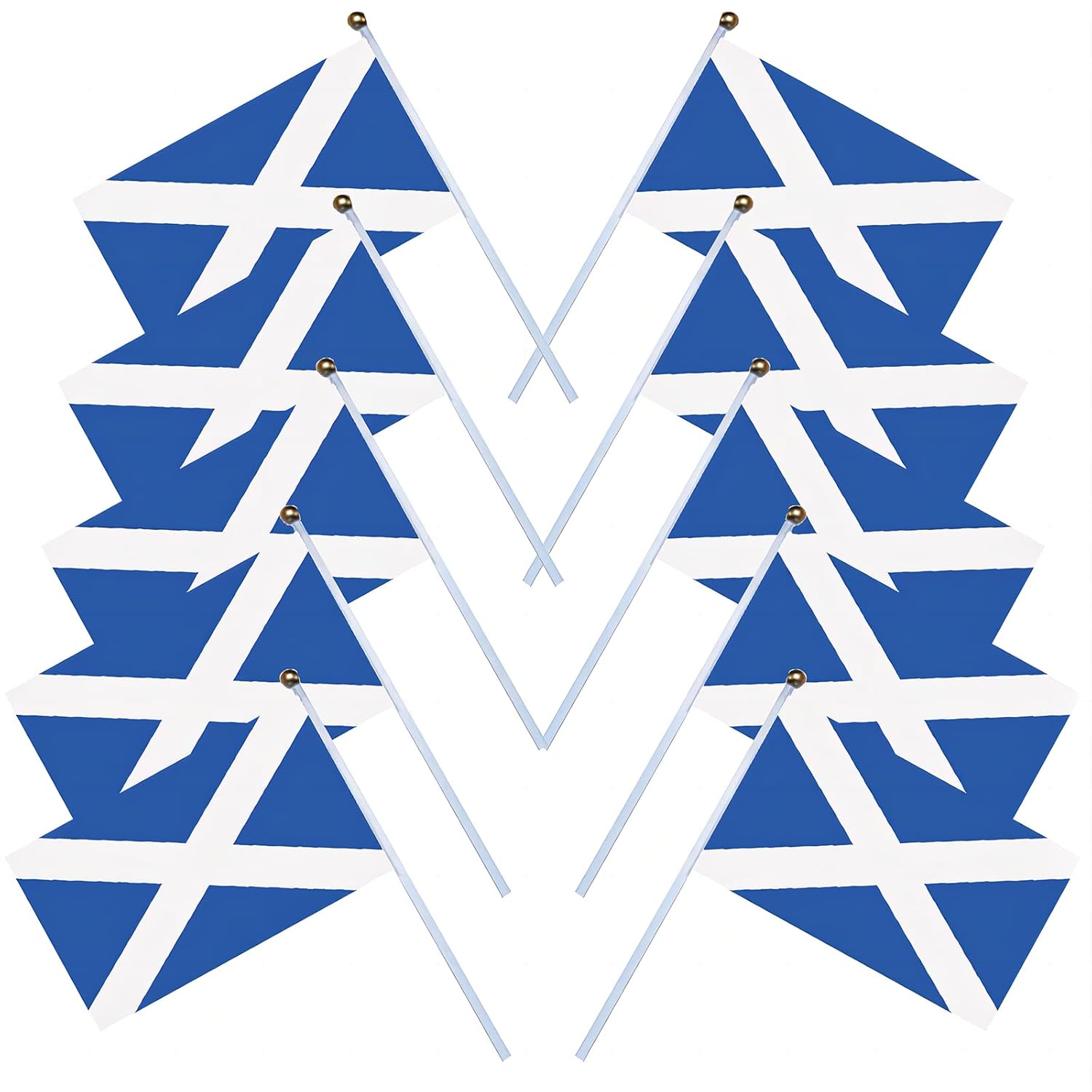 Scotland Flag Small | 10-Pcs Set | Mini Handheld Scottish Flags on ...
