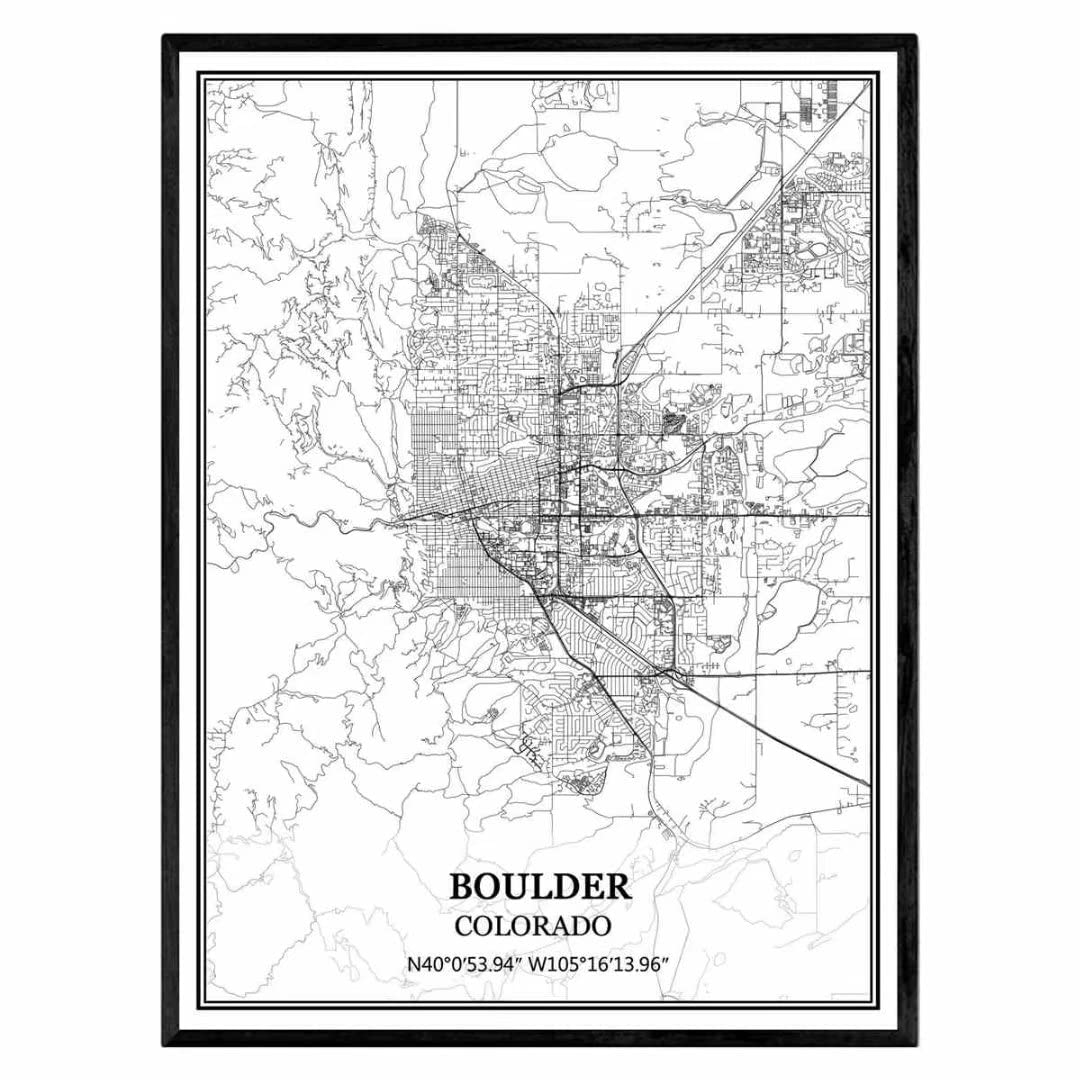 Boulder Colorado Usa Map