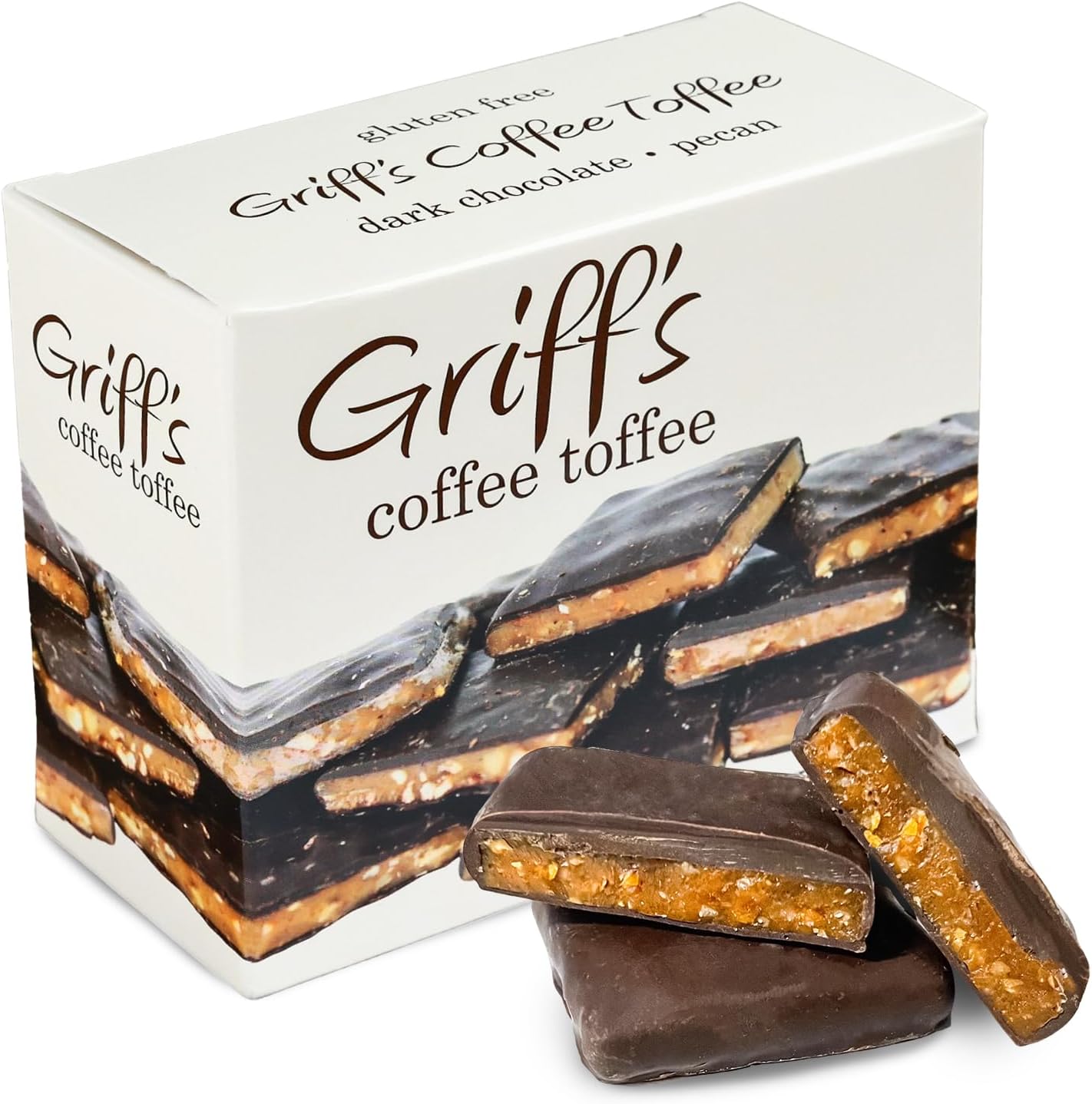 Amazon.com : Griff's Coffee Toffee Covered in Dark Chocolate, Gluten ...