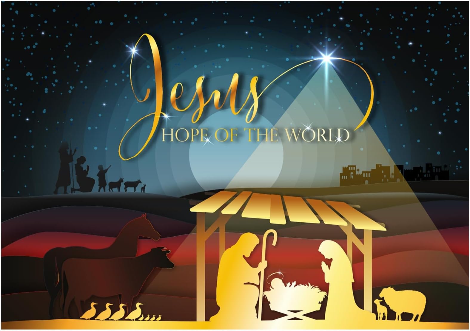 Amazon.com: JBH Creations Christ Our Hope Religious Christmas Card ...
