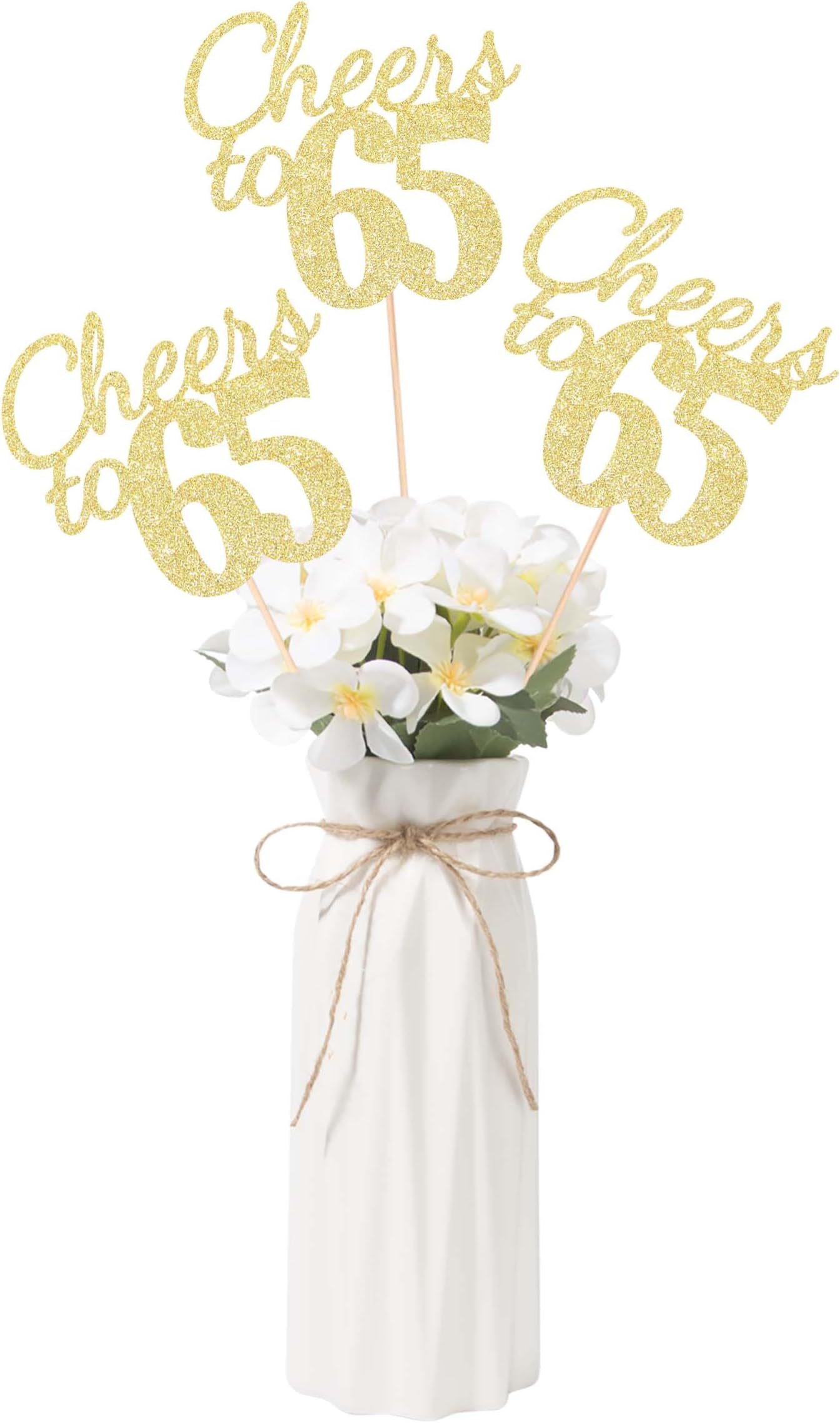 Amazon.com: Navy Blue Glitter 65th Birthday Centerpiece Sticks Number ...