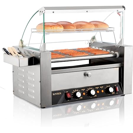 Amazon.com: 18 Hot Dog 7 Roller, Hot Dog Roller Warmer Grill Cooker ...