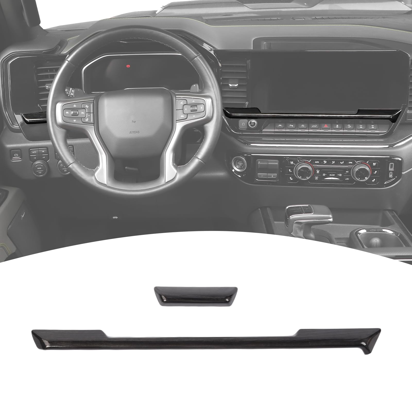 Amazon.com: PDKLIN for Silverado Center Dashboard Panel Trim Cover ...