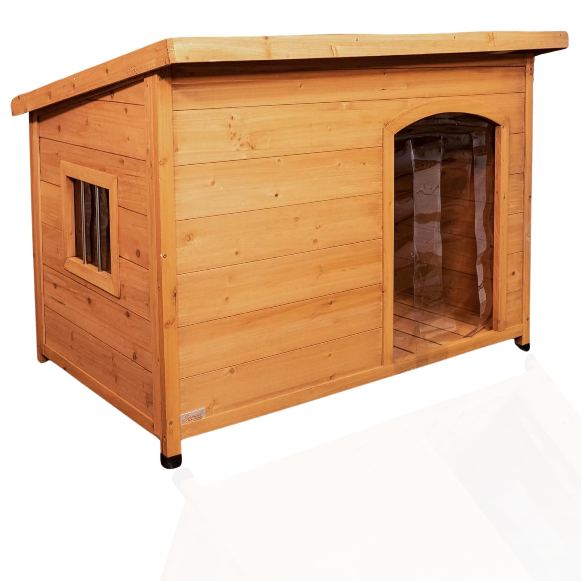 Samuel ALEXANDER Wooden Dog Kennel - Indoor/Outdoor Dog House Shelter ...