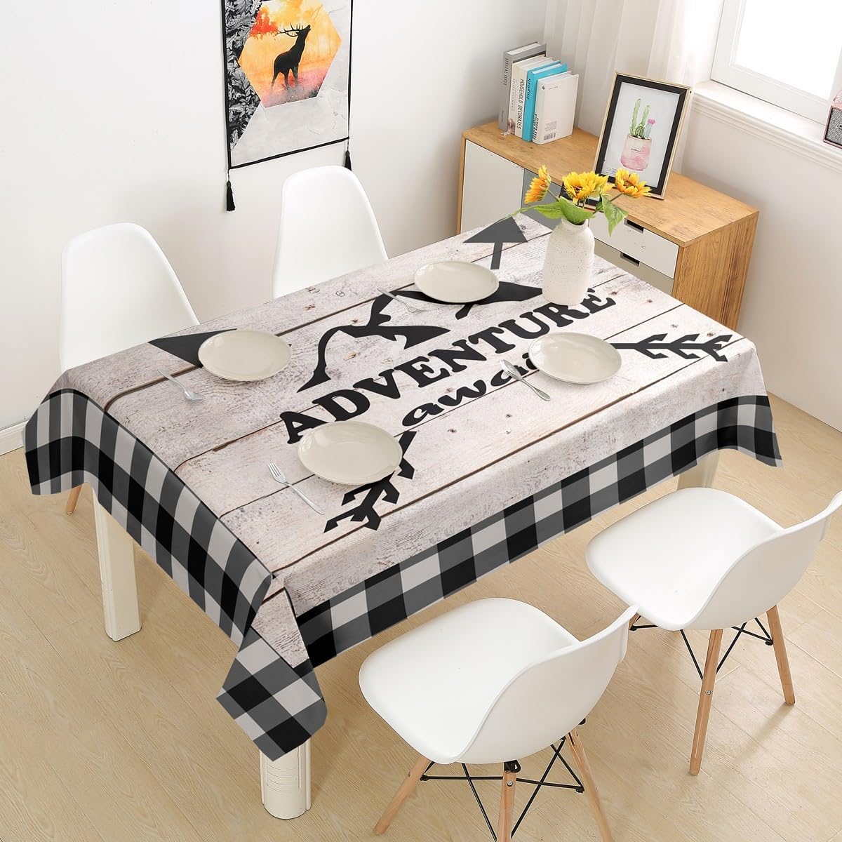 Amazon.com: Camping Tablecloth 55"x87" Table Cloth for Dining Room ...
