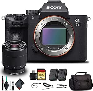 Amazon.com : Sony Alpha a7 III Mirrorless Camera with 28-70mm Lens ILCE7M3K/B with Soft Bag ...