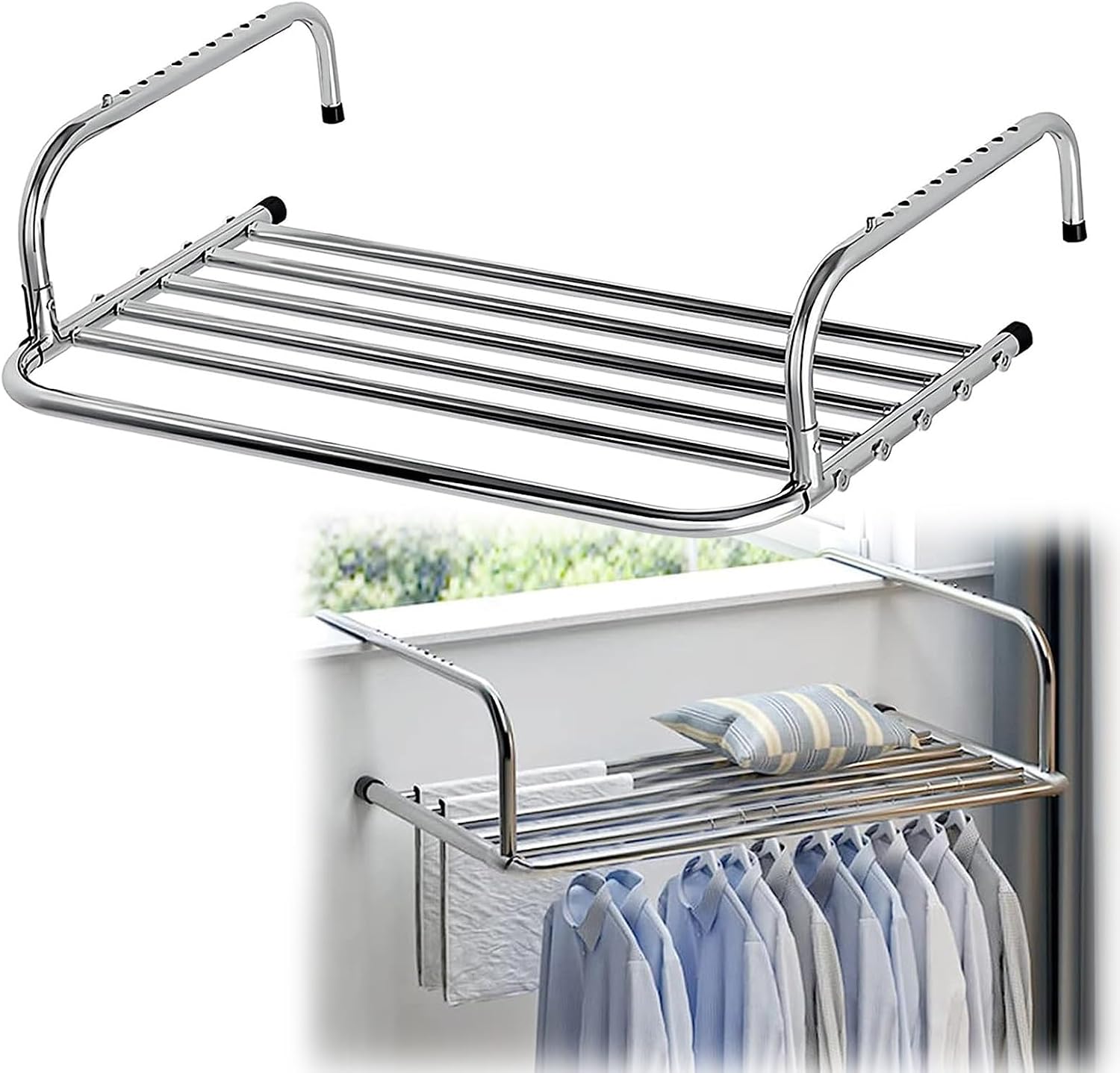 Amazon.com: Stainless Steel Hanging Dryer, Multifunction Balcony ...
