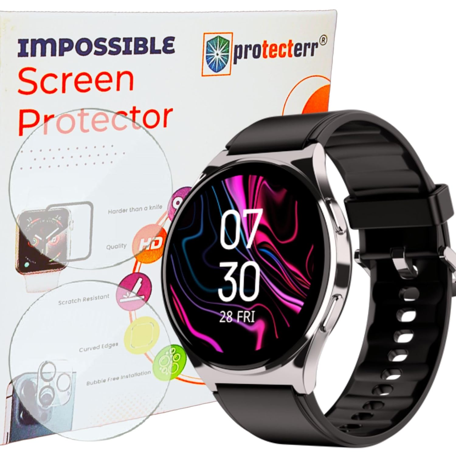 PROTECTERR Screen Protector Guard for NoiseFit Nova 1.46" inch ...