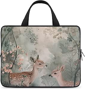 Amazon.com: Computer Cases for Laptop Deer Forest Flower Sleeve Laptop ...