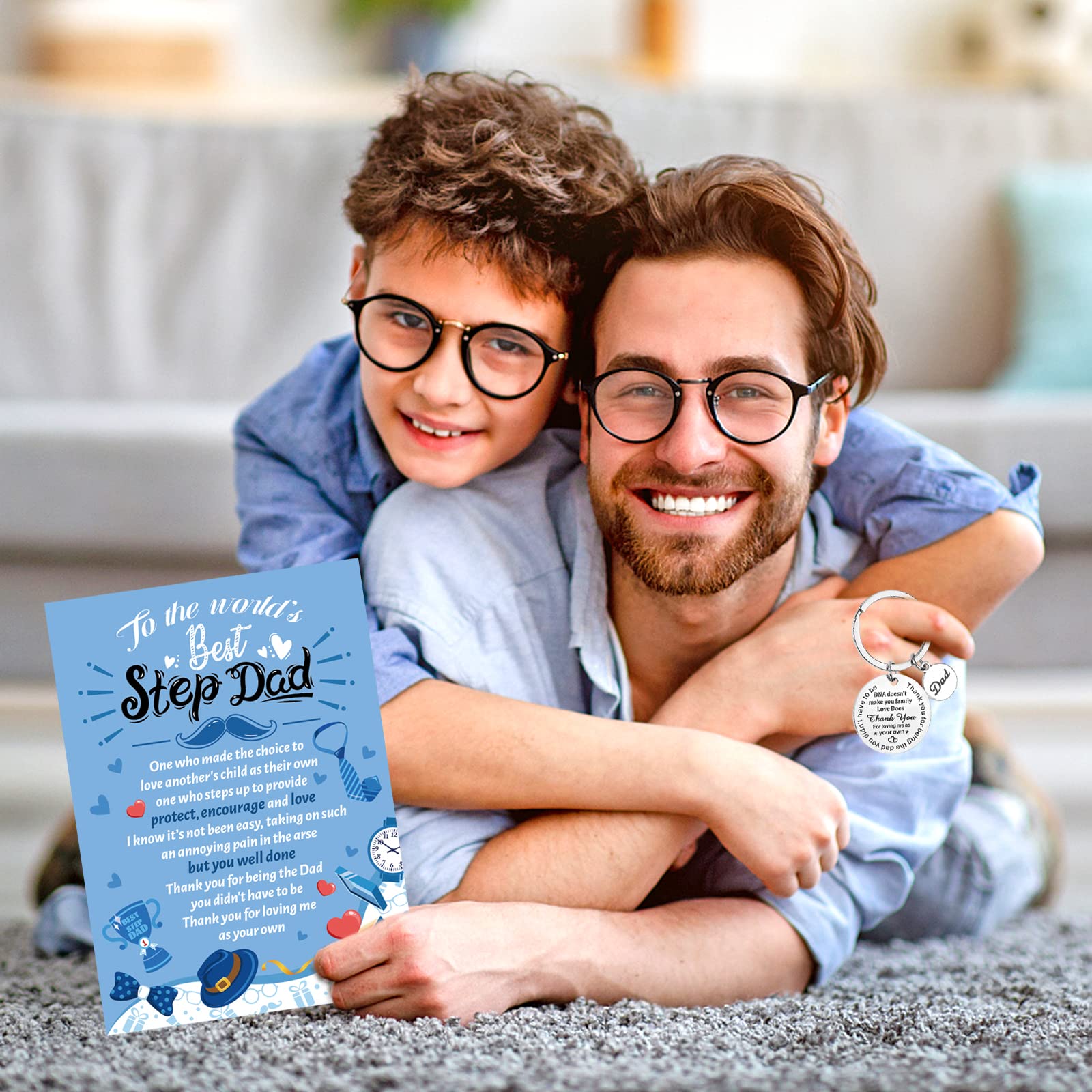 HOWAF Step Dad Fathers Day Card, Happy Father’s Day Card Step Dad Card ...