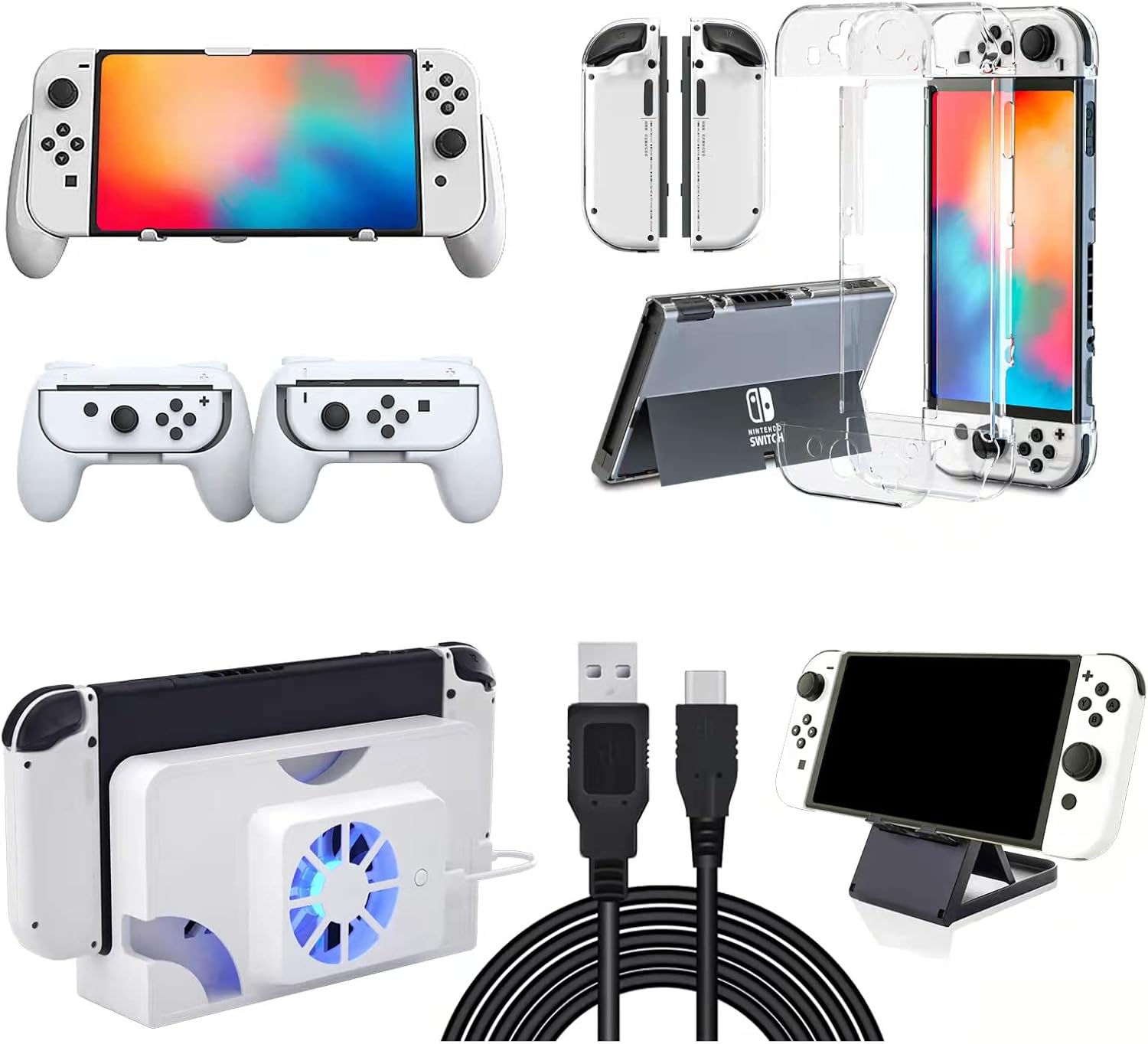 Amazon.com: Nintendo Switch OLED Accessories, Switch OLED Grip, Switch ...