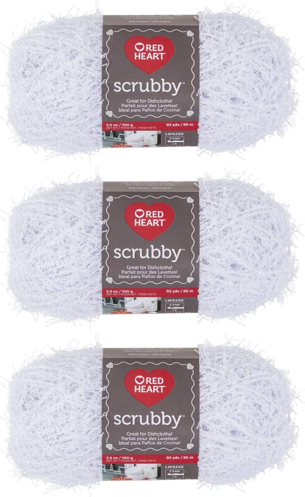 Amazon.com: RED HEART Scrubby Cotton Yarn, Coral
