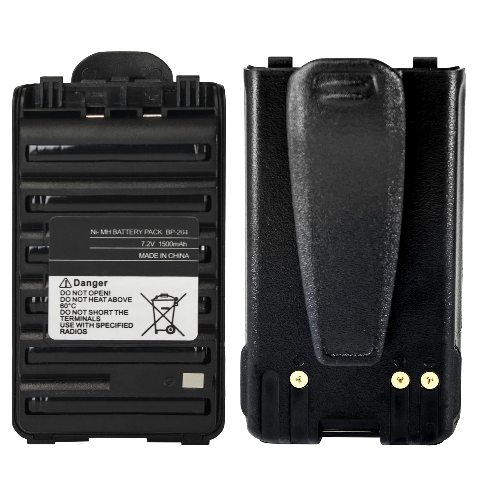 Radio Battery BP264 BP-264 1500mAh Ni-MH Battery For ICOM IC-T70A, IC ...